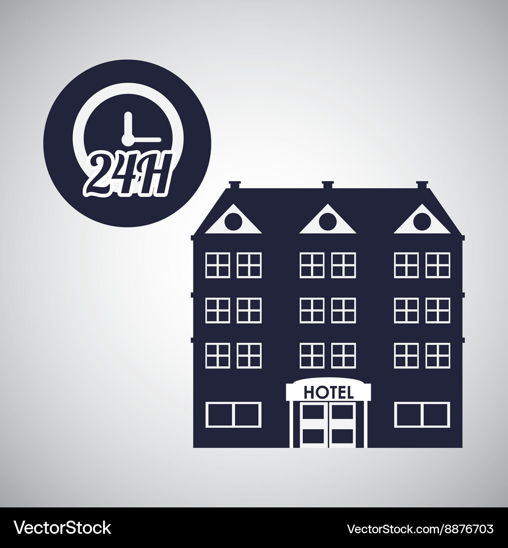 Hotel design travel icon isolated and flat Vector Image