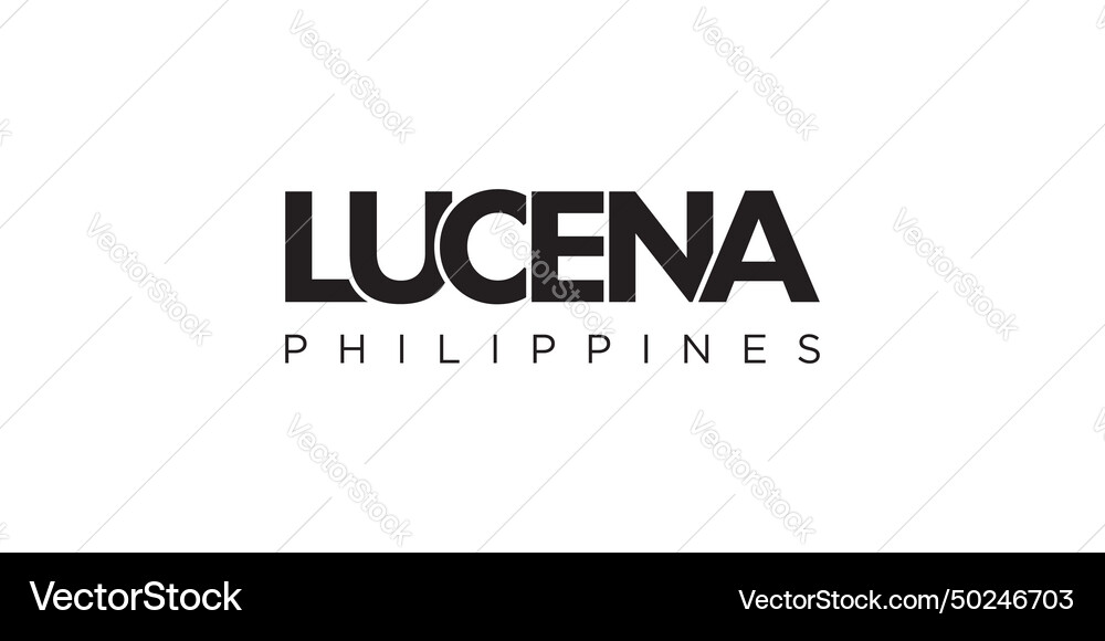 Lucena in the philippines emblem design Royalty Free Vector