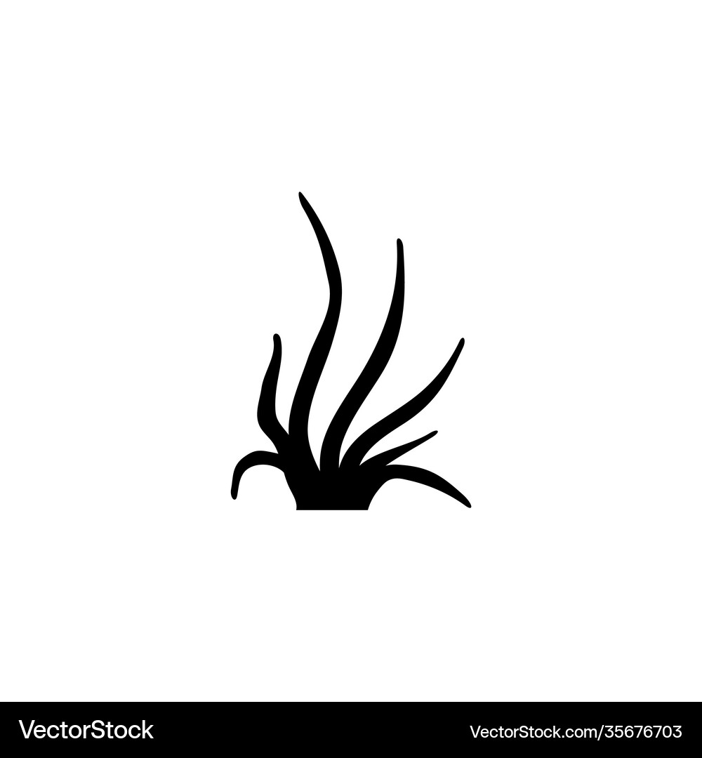 Meadow grass weed herb grassy plant flat icon Vector Image