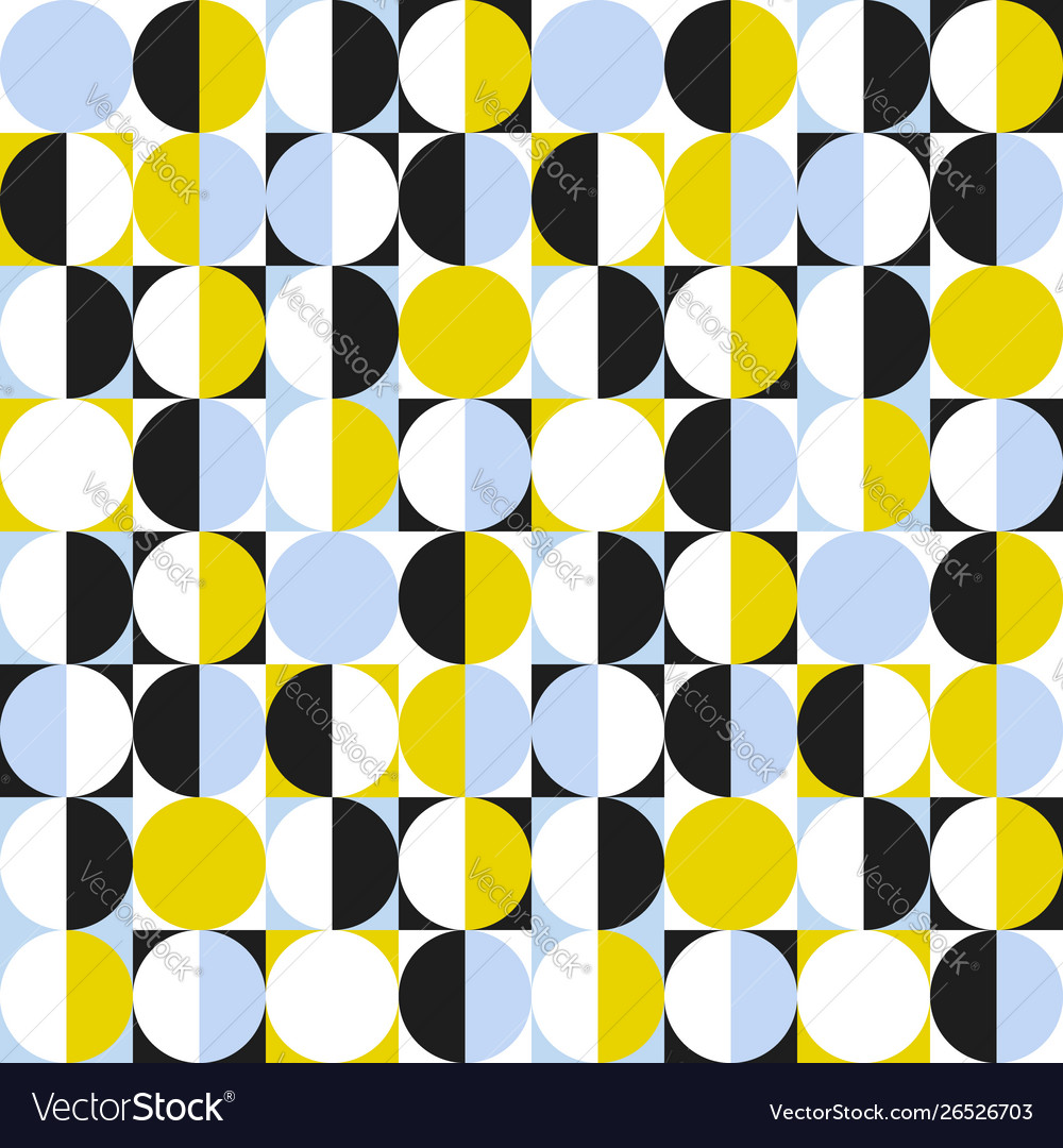 Seamless geometric pattern with circles and Vector Image