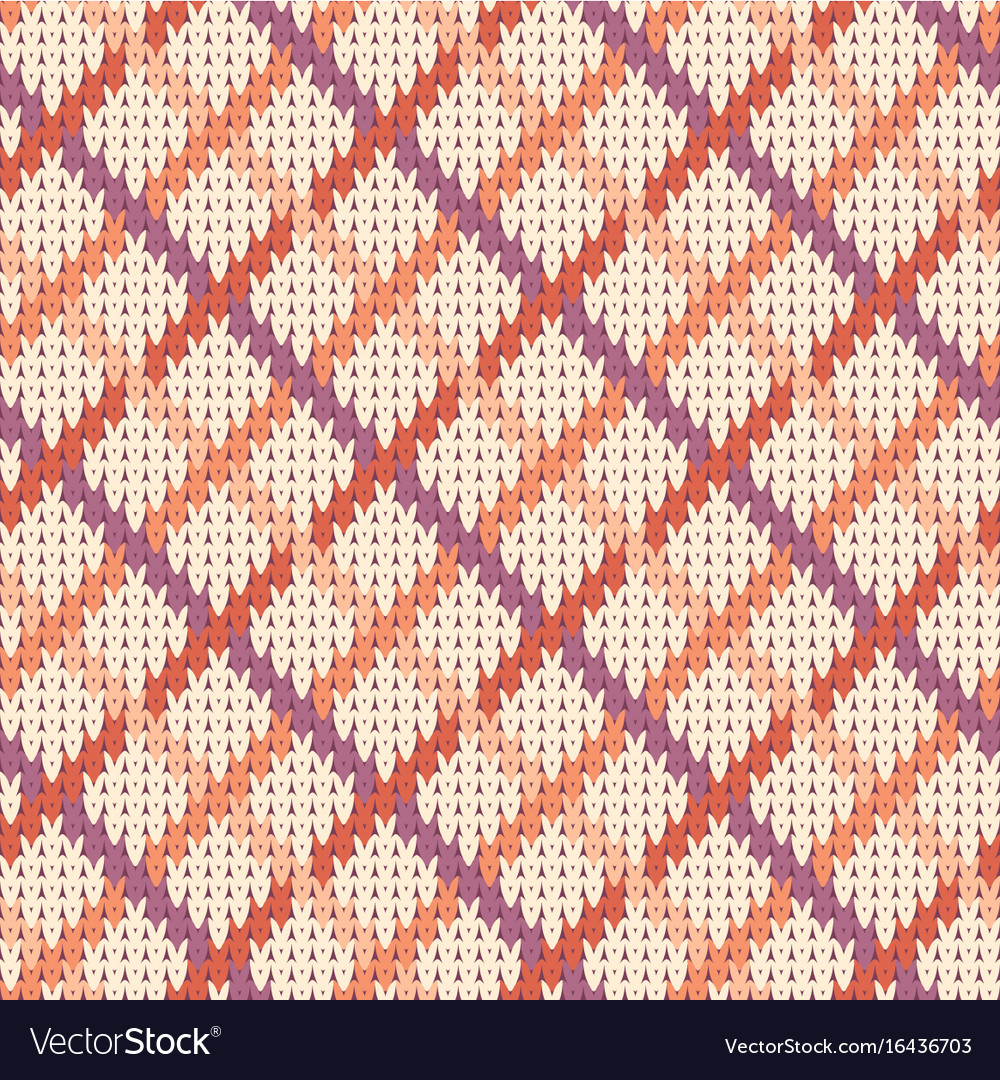 Seamless knitted pattern Royalty Free Vector Image