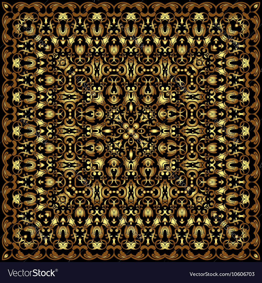 Square gold pattern Royalty Free Vector Image - VectorStock