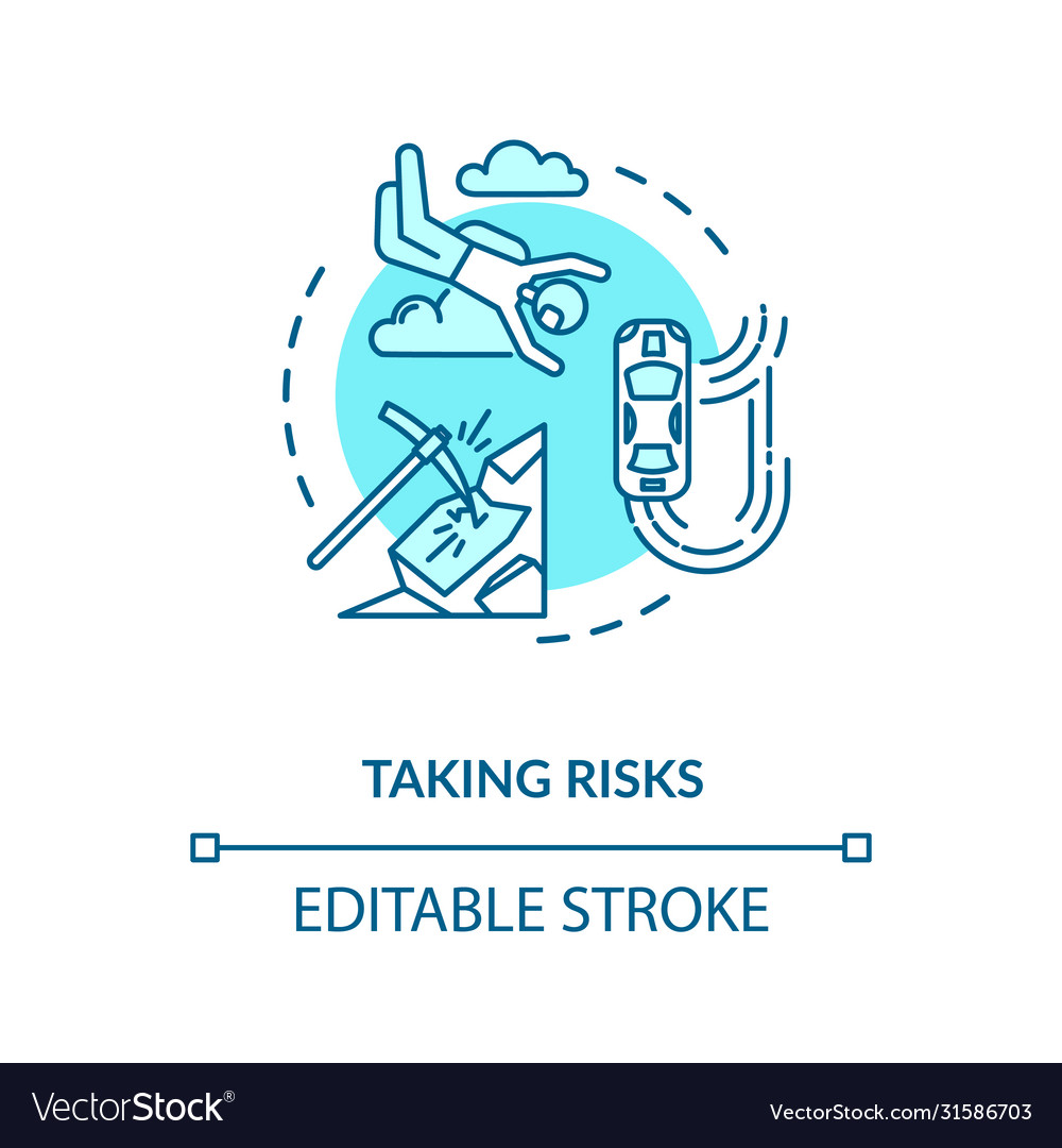 Taking risks concept icon Royalty Free Vector Image