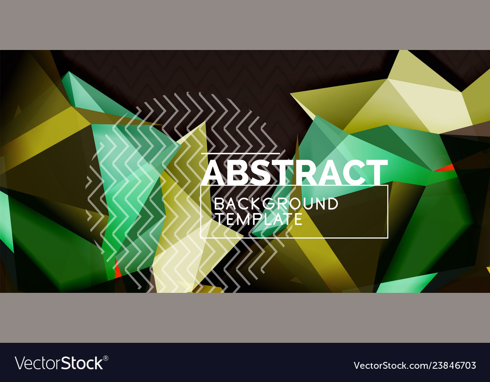 Triangular 3d geometric shapes background Vector Image