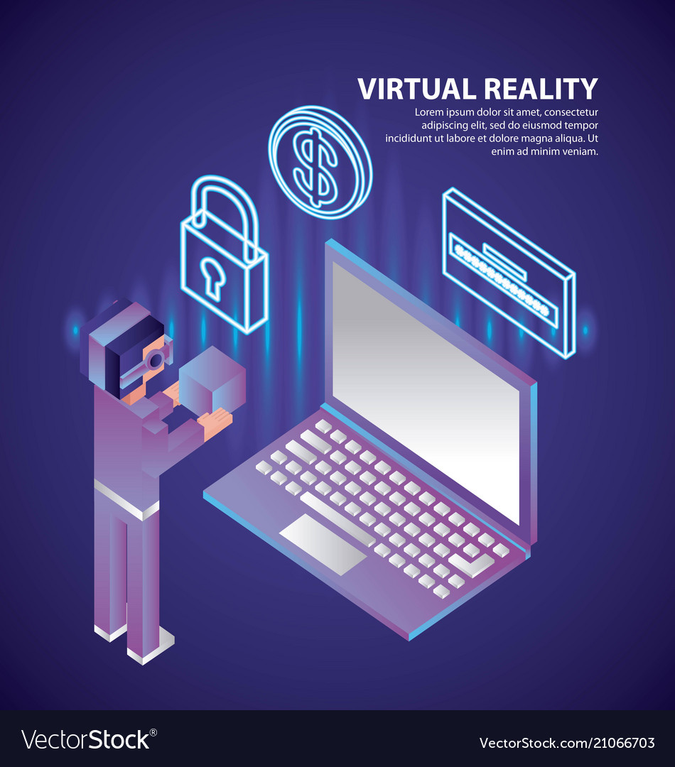 Virtual reality isometric Royalty Free Vector Image Virtual reality isometric Royalty Free Vector Image
