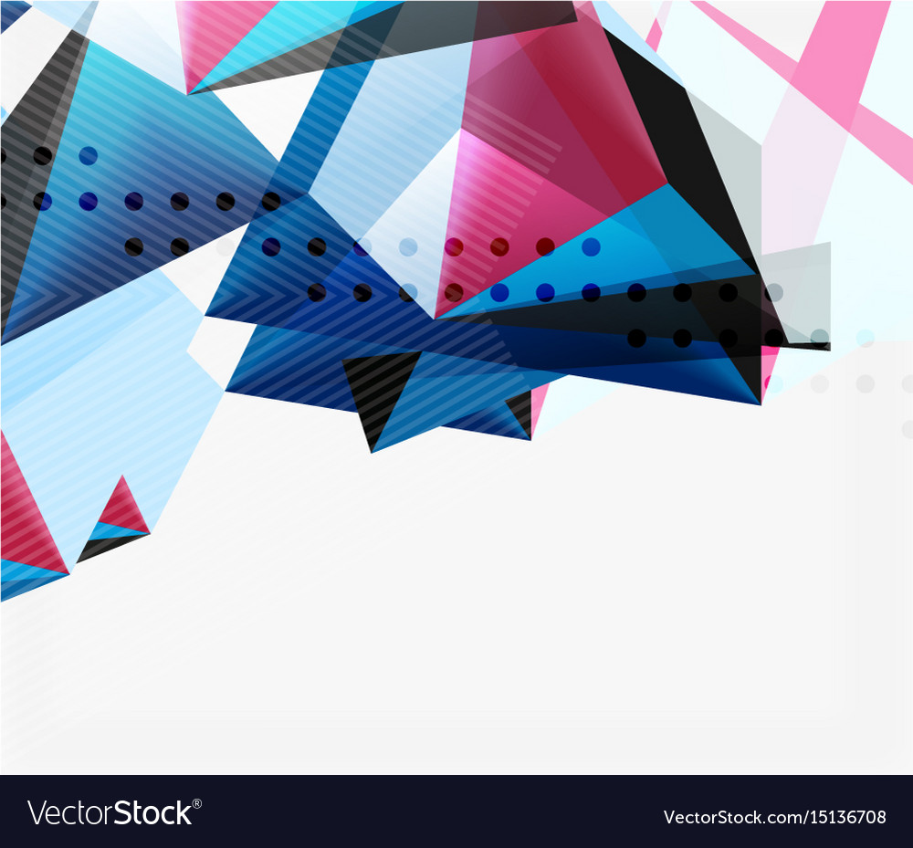3d triangles geometric Royalty Free Vector Image