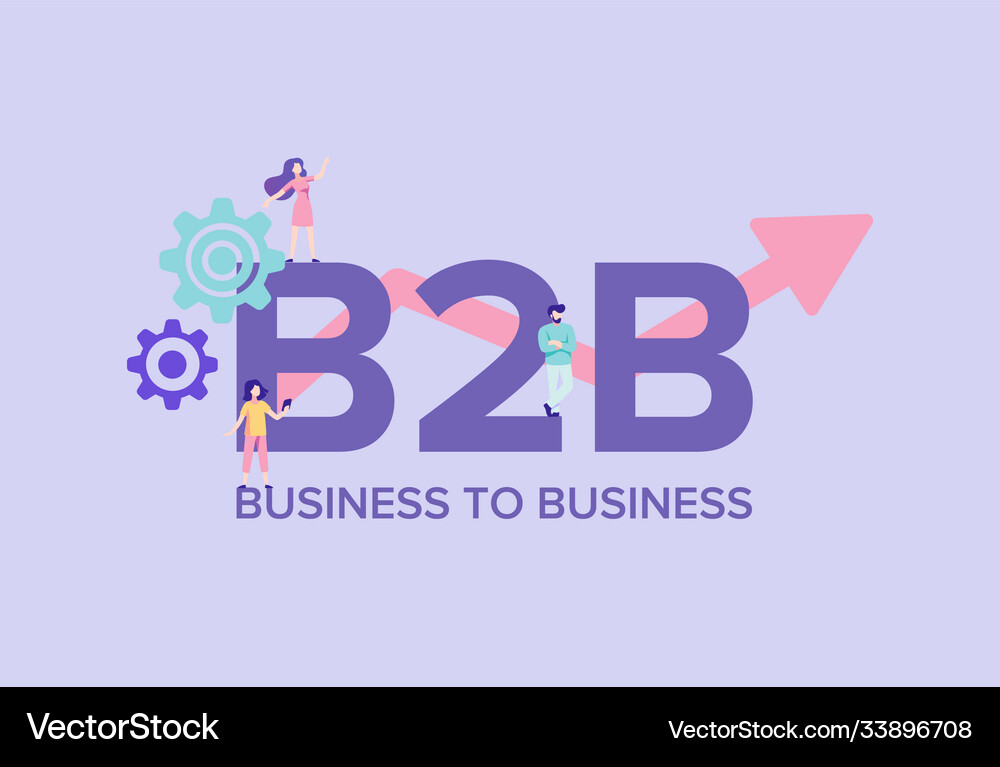 B2b business to marketing Royalty Free Vector Image