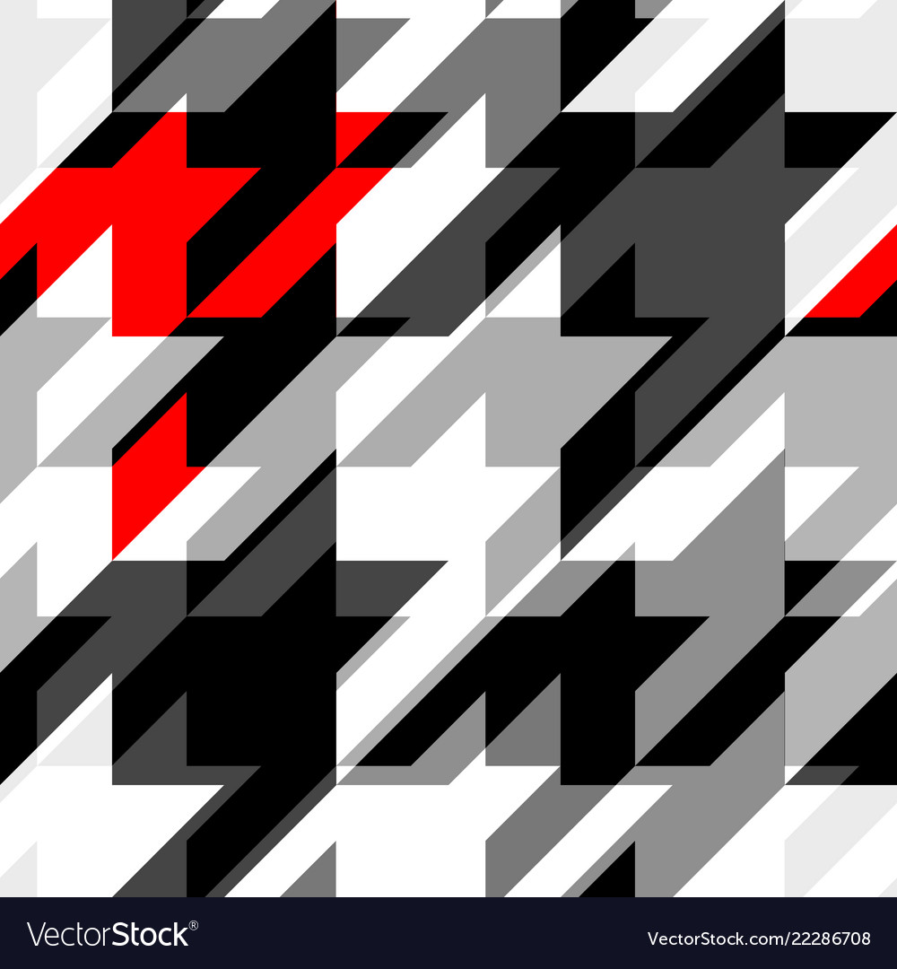 Classic hounds-tooth pattern in a patchwork Vector Image