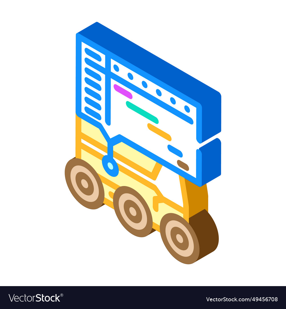 Delivery scheduler autonomous isometric icon Vector Image