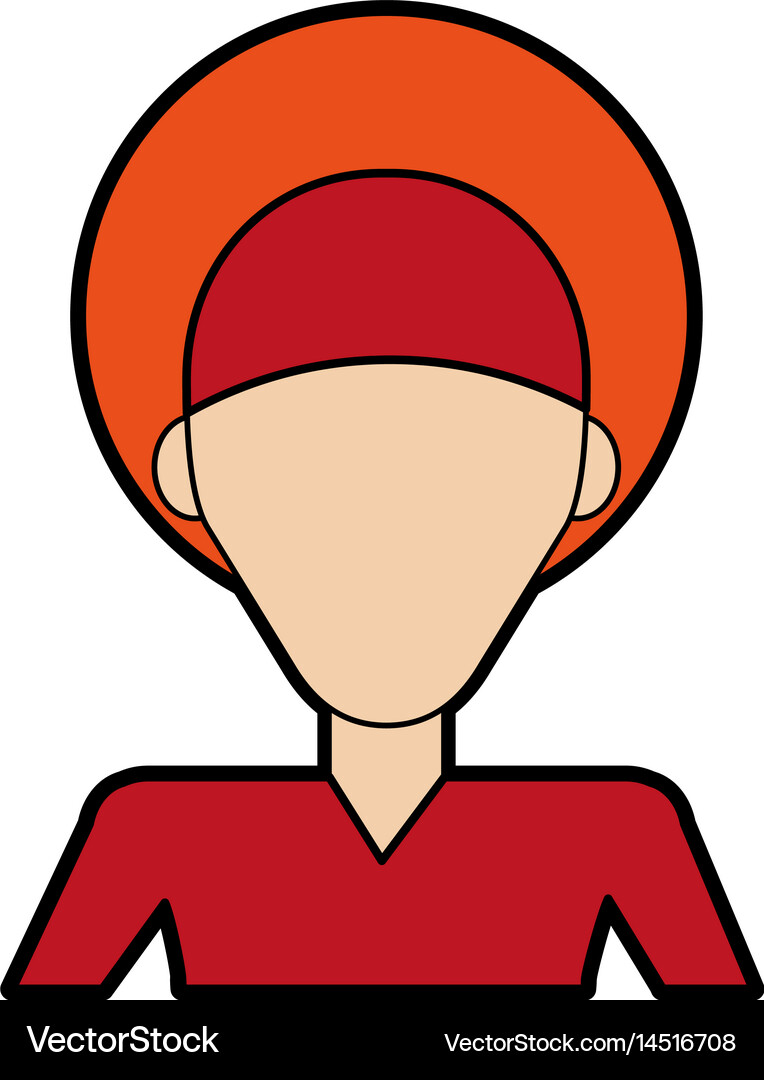 Faceless woman portrait icon image Royalty Free Vector Image