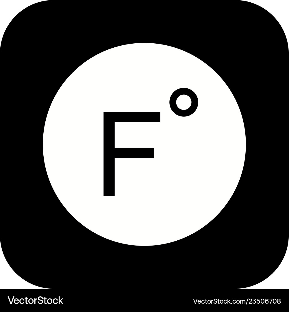 Fahrenheit icon Royalty Free Vector Image - VectorStock