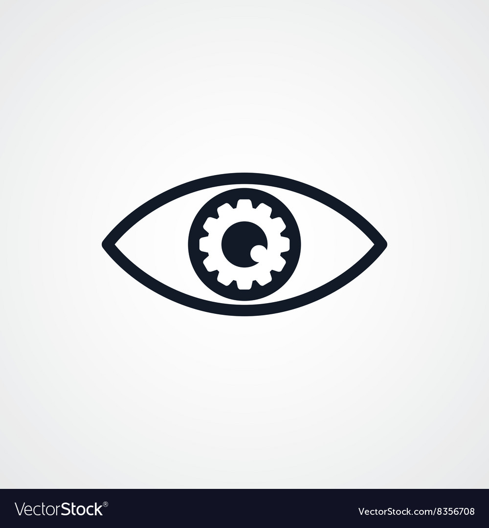 Fix eye setting symbol theme Royalty Free Vector Image