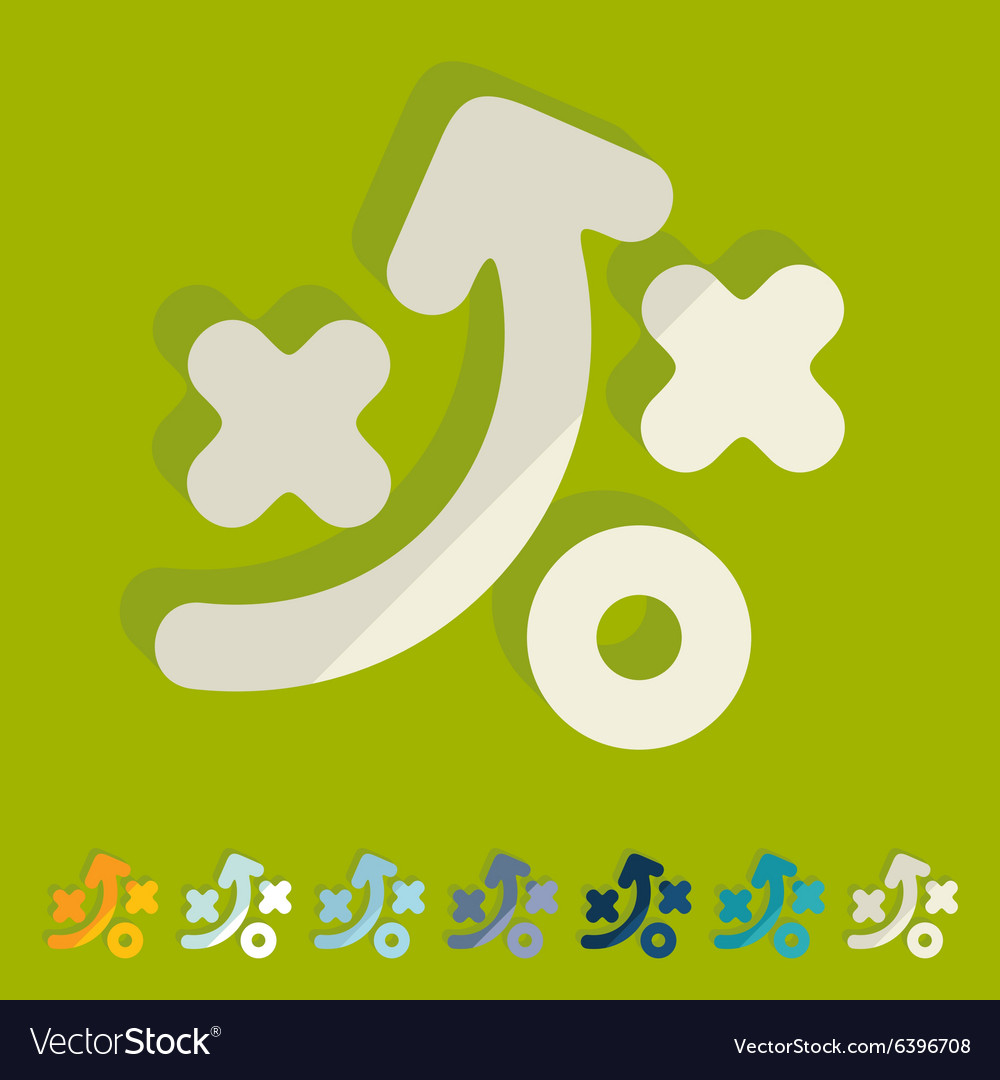 Flat design tactics Royalty Free Vector Image - VectorStock