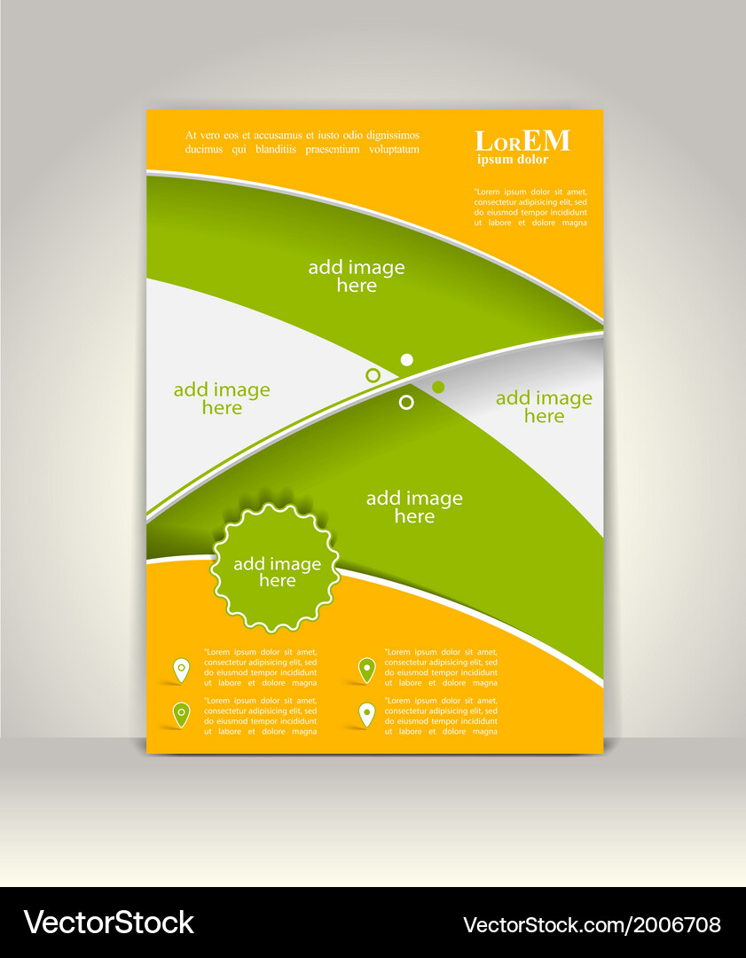 Flyer brochure or magazine cover template Vector Image