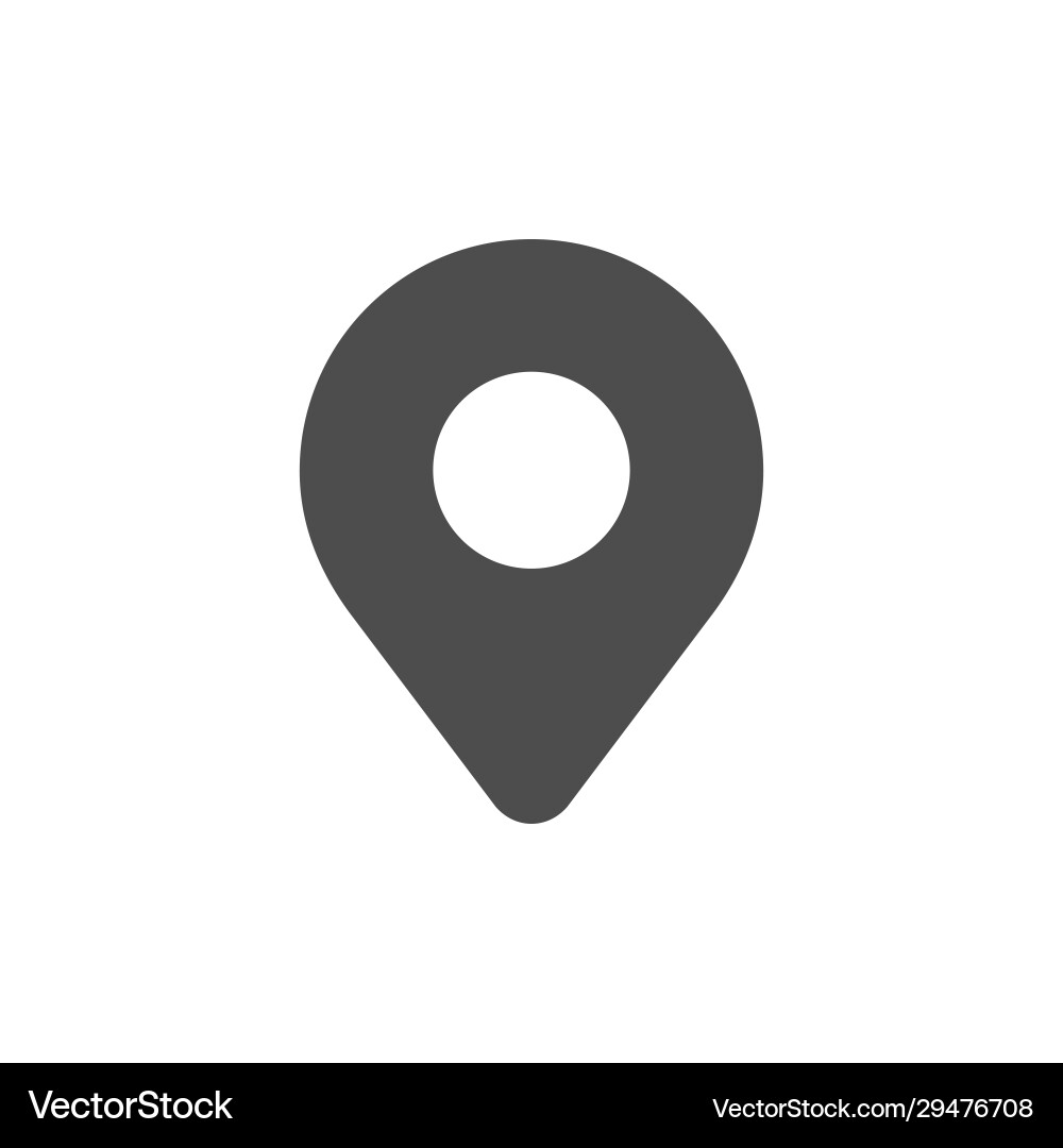 Location pin glyph icon and gps symbol Royalty Free Vector