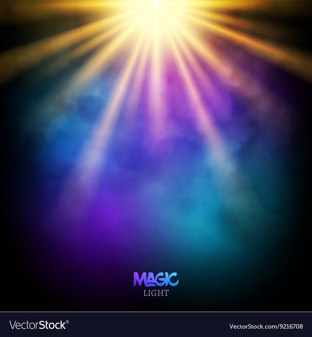 Magic background design magic lights Royalty Free Vector