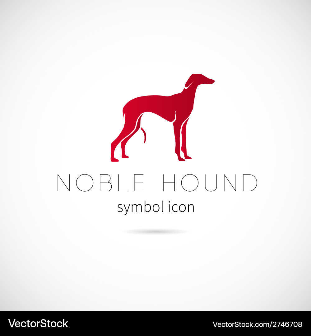 Noble hound silhouette symbol icon or label Vector Image