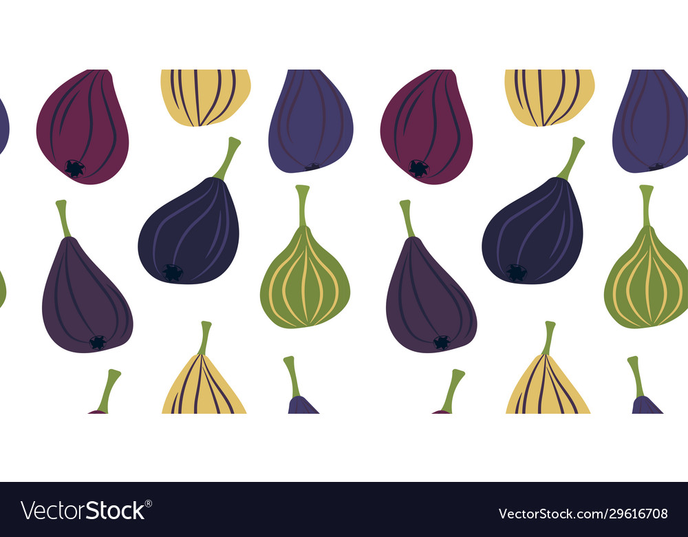 Seamless pattern with multi-colored figs Vector Image