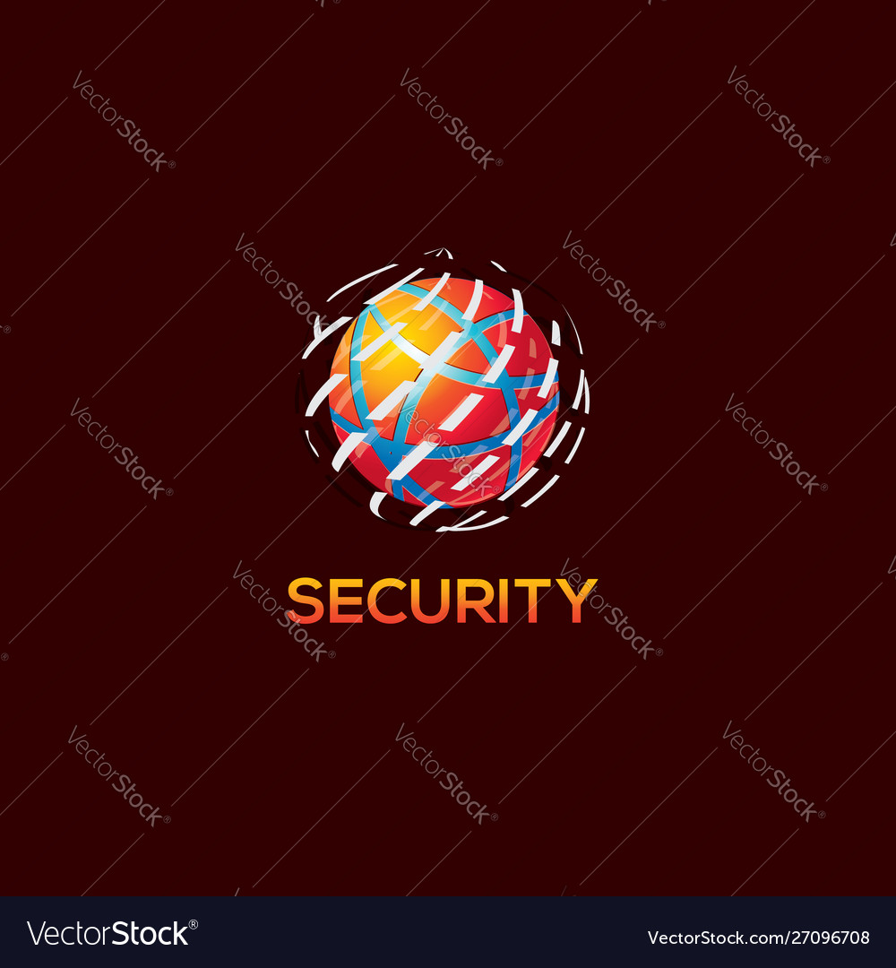 Security globe logo Royalty Free Vector Image - VectorStock