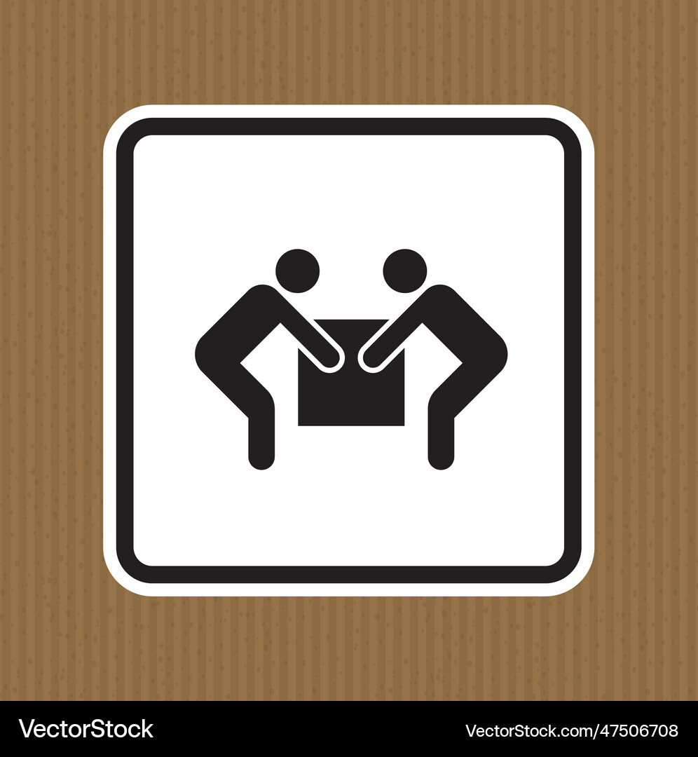 Symbol two person lift sign isolate on white – Royalty-Free Vector ...