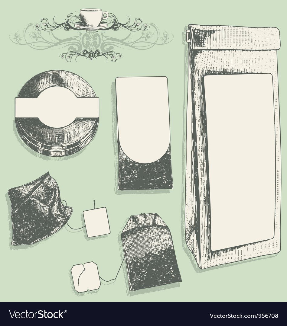 Tea label set Royalty Free Vector Image - VectorStock