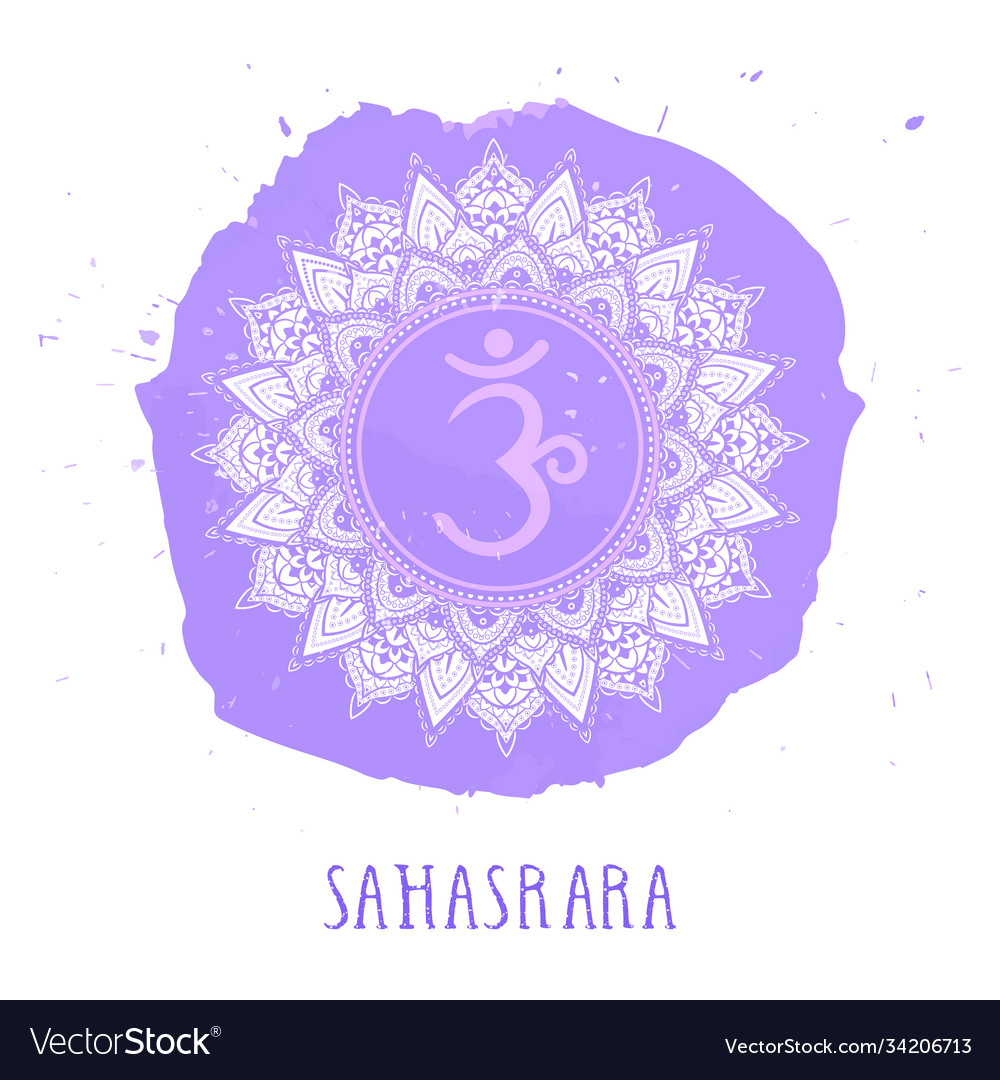 Crown chakra Royalty Free Vector Image - VectorStock