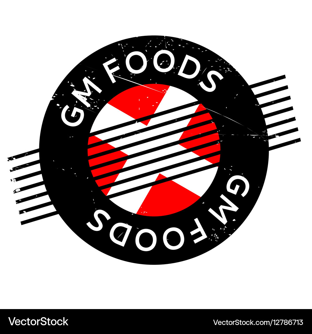 Gm Foods rubber stamp Royalty Free Vector Image