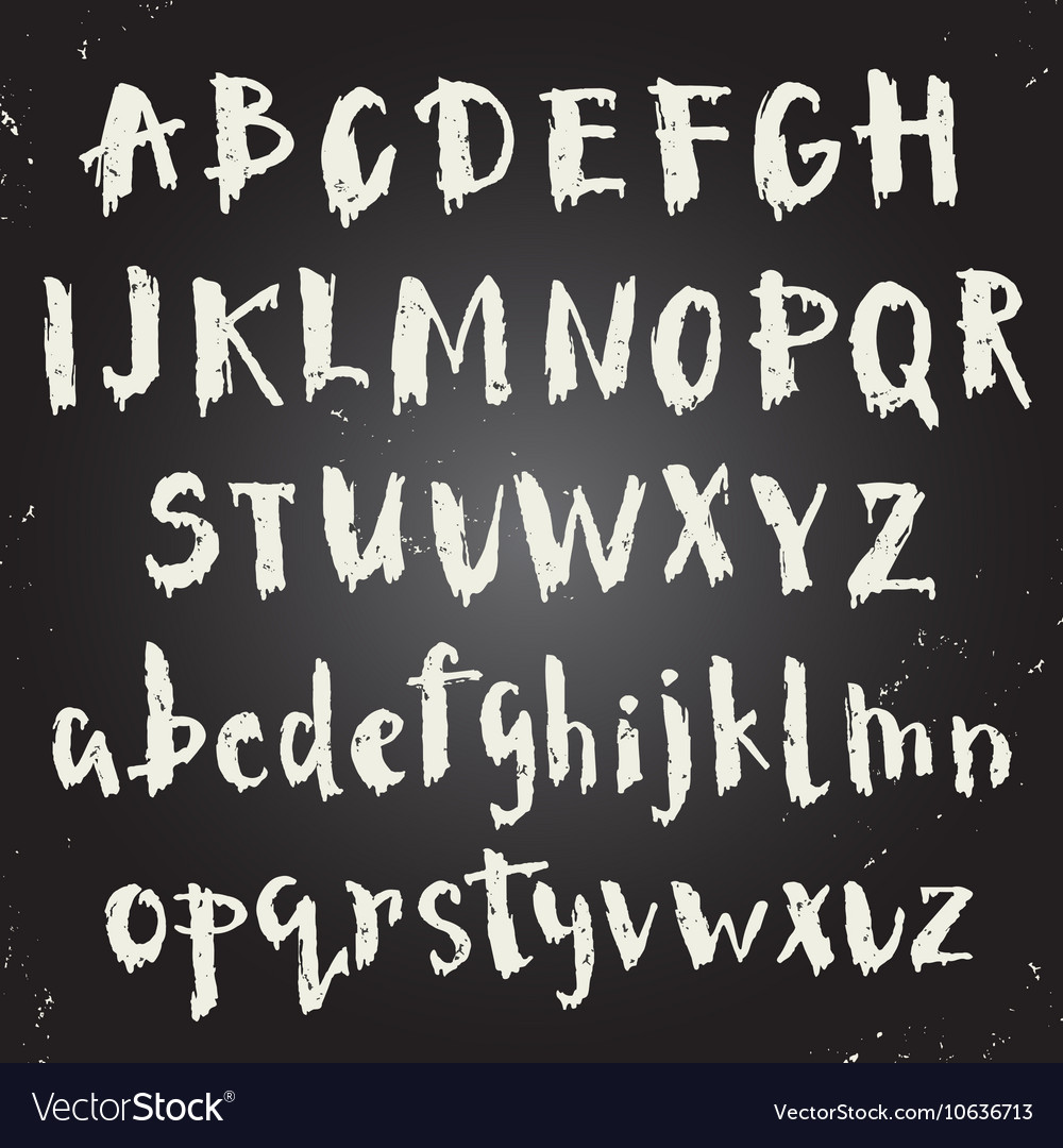 Handwritten script font Royalty Free Vector Image