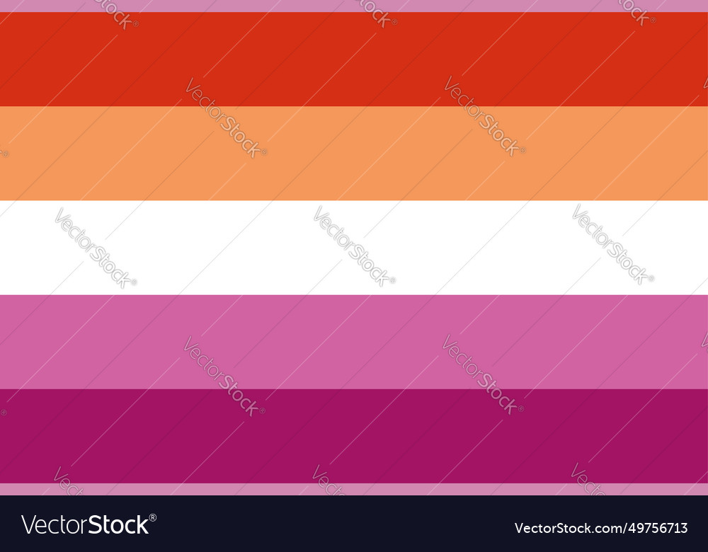 Lesbian community flag Royalty Free Vector Image