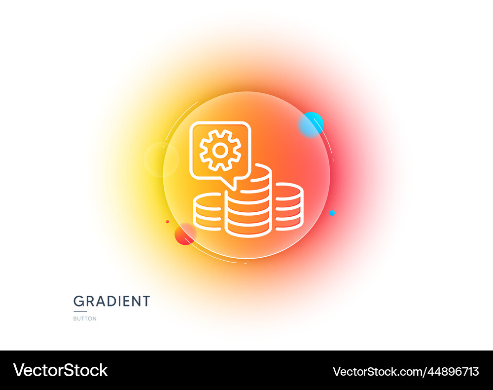 Making money line icon budget gain sign gradient Vector Image