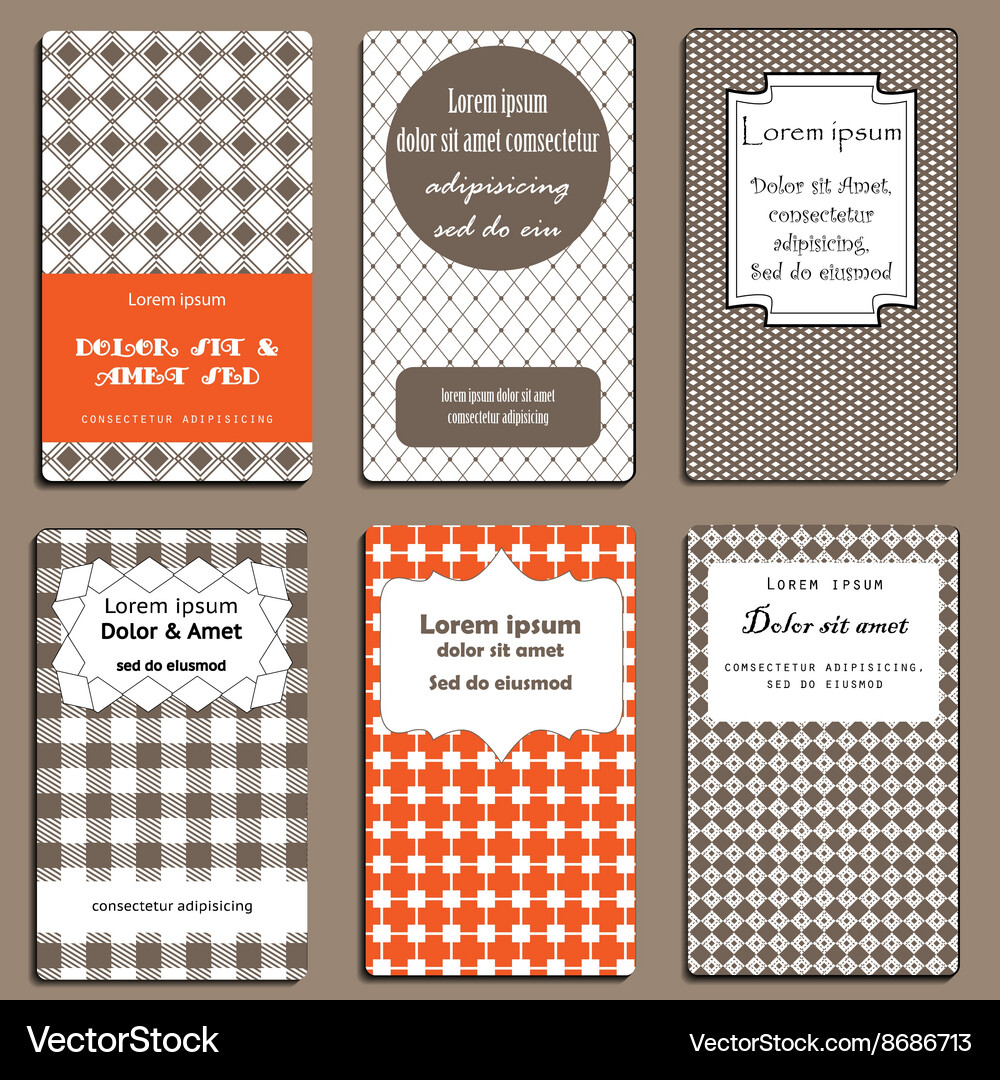 Set cards in geometric style Royalty Free Vector Image