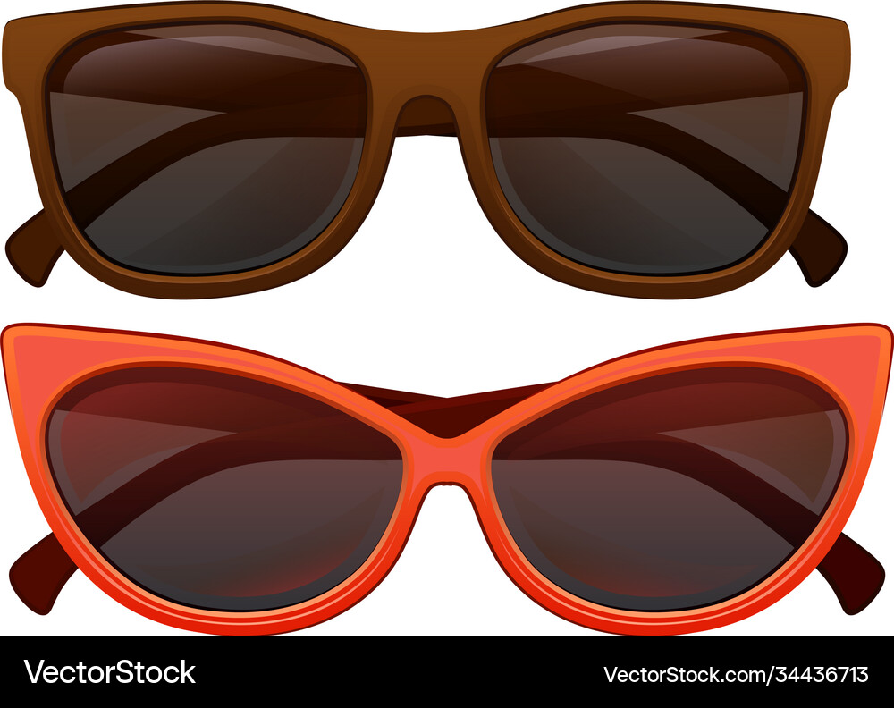 Shaped sunglasses or shades as protective eyewear Vector Image