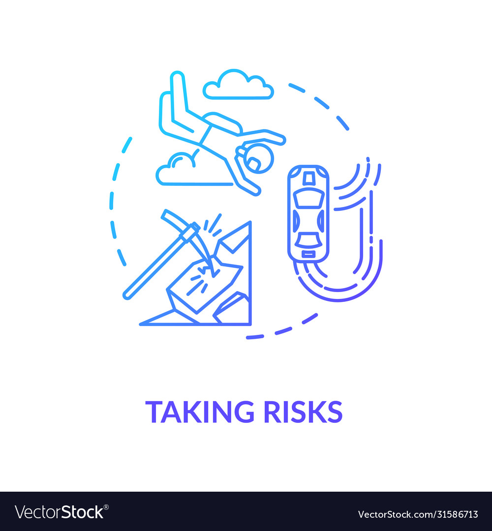 Taking risks concept icon Royalty Free Vector Image