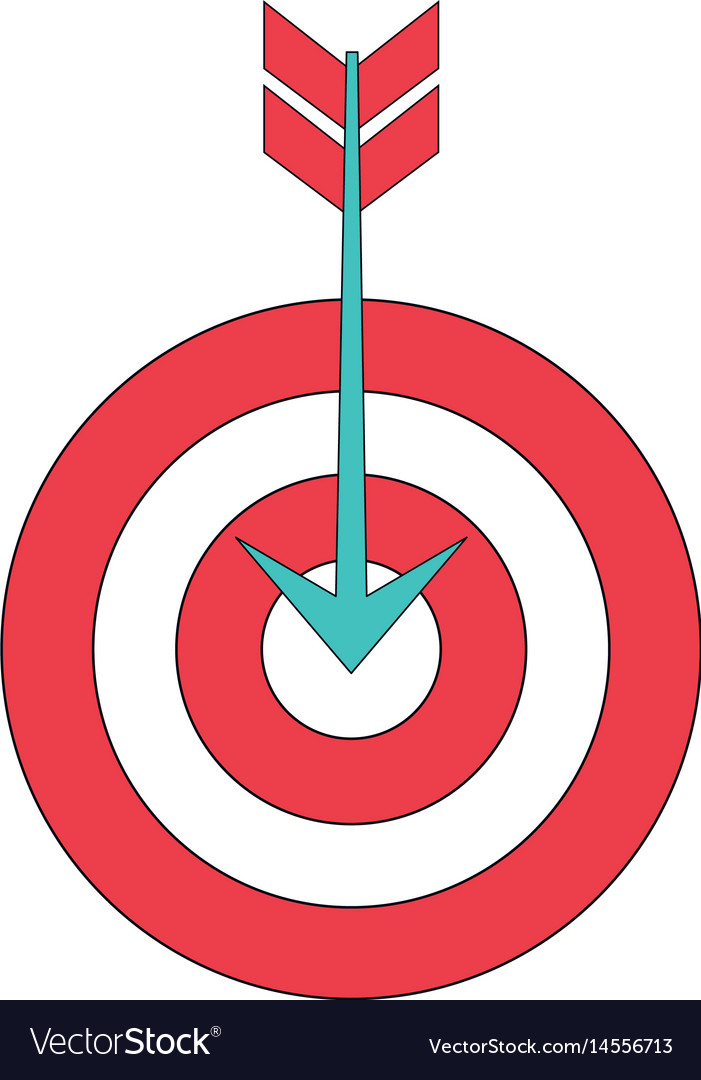 Target with arrow isolated icon Royalty Free Vector Image Target with arrow isolated icon Royalty Free Vector Image