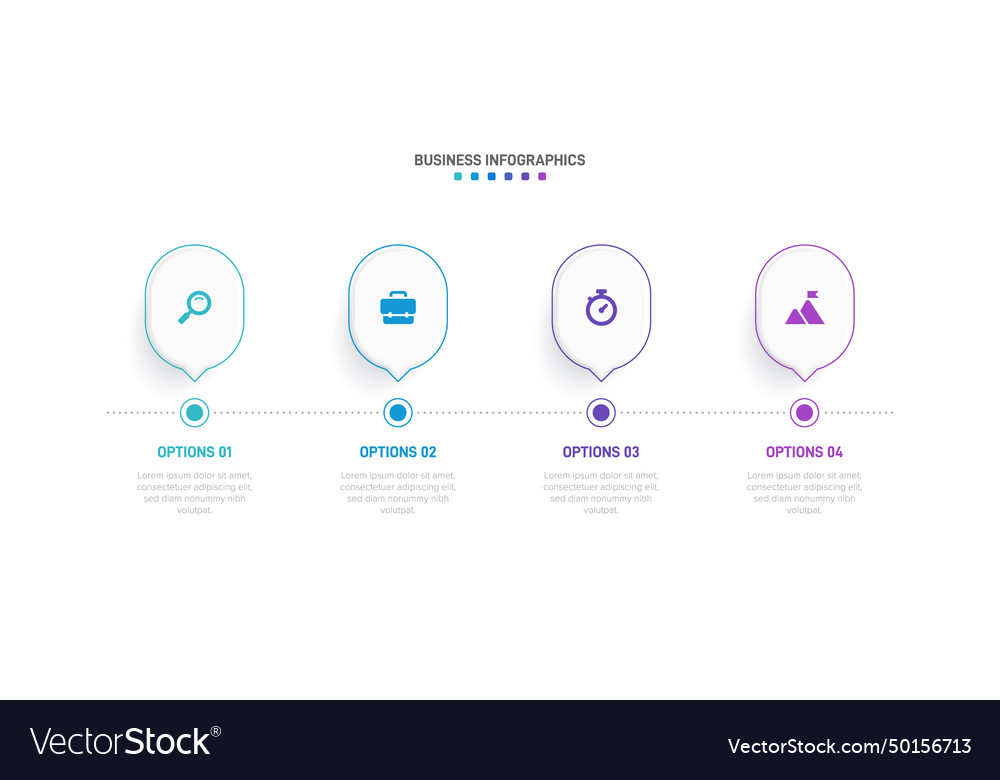 Timeline infographic with infochart modern Vector Image