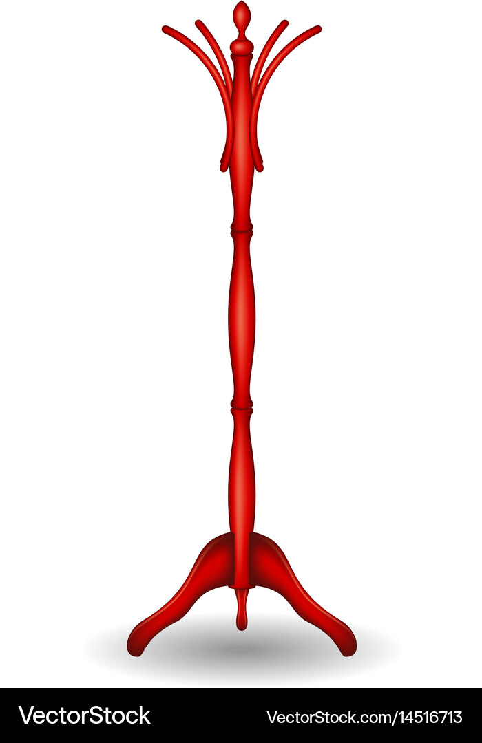 Wooden hanger in red design Royalty Free Vector Image