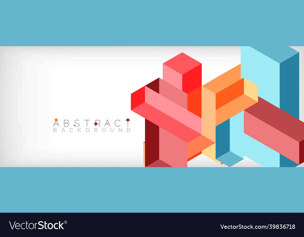 Abstract background 3d cubes cubic elements Vector Image