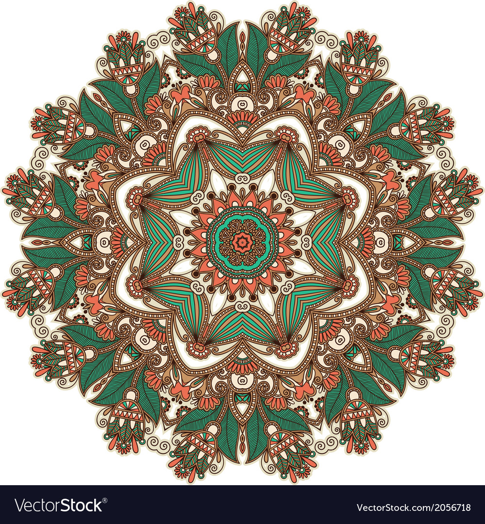 Circle ornament ornamental round lace Royalty Free Vector