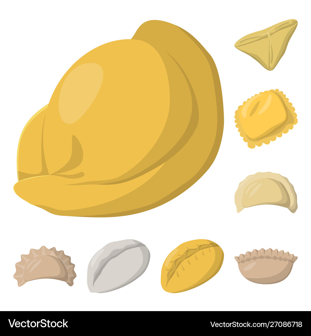 Design dumplings and food icon set Royalty Free Vector Image