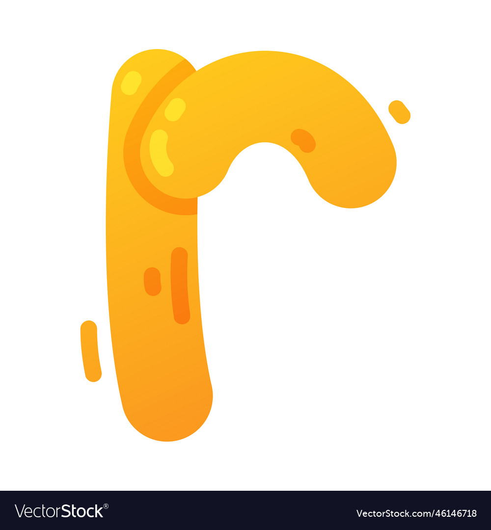 Funny bright balloon letter r of children alphabet