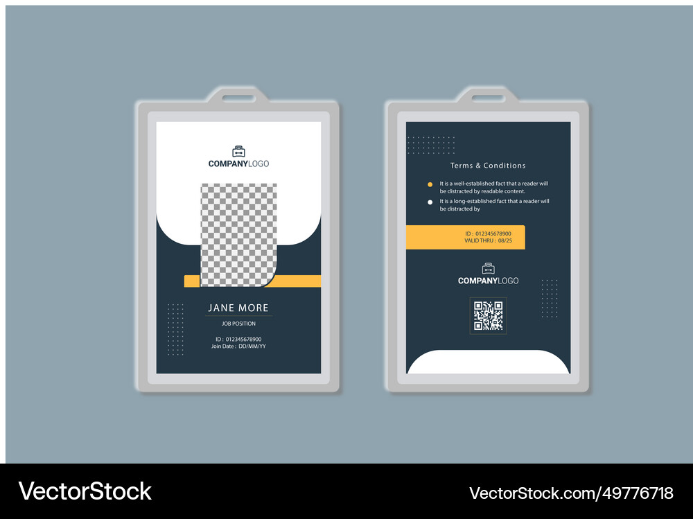 Minimal general business id card template Vector Image