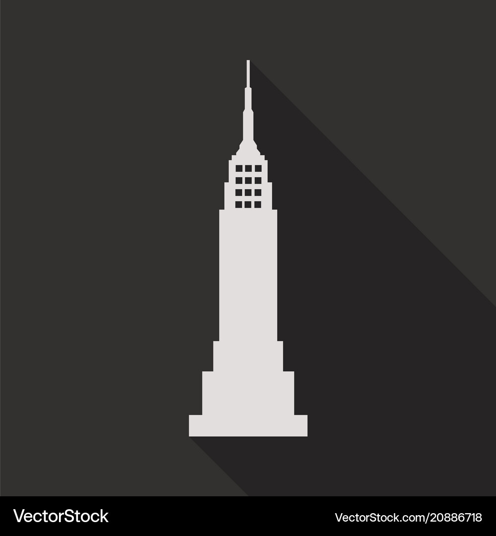 Posterempire state building high-rise building Vector Image