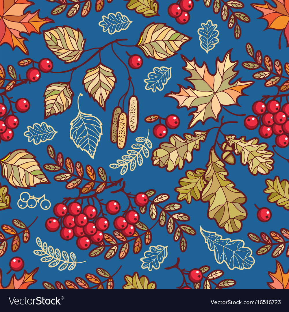 Autumn Leaf Pattern Royalty Free Vector Image - VectorStock