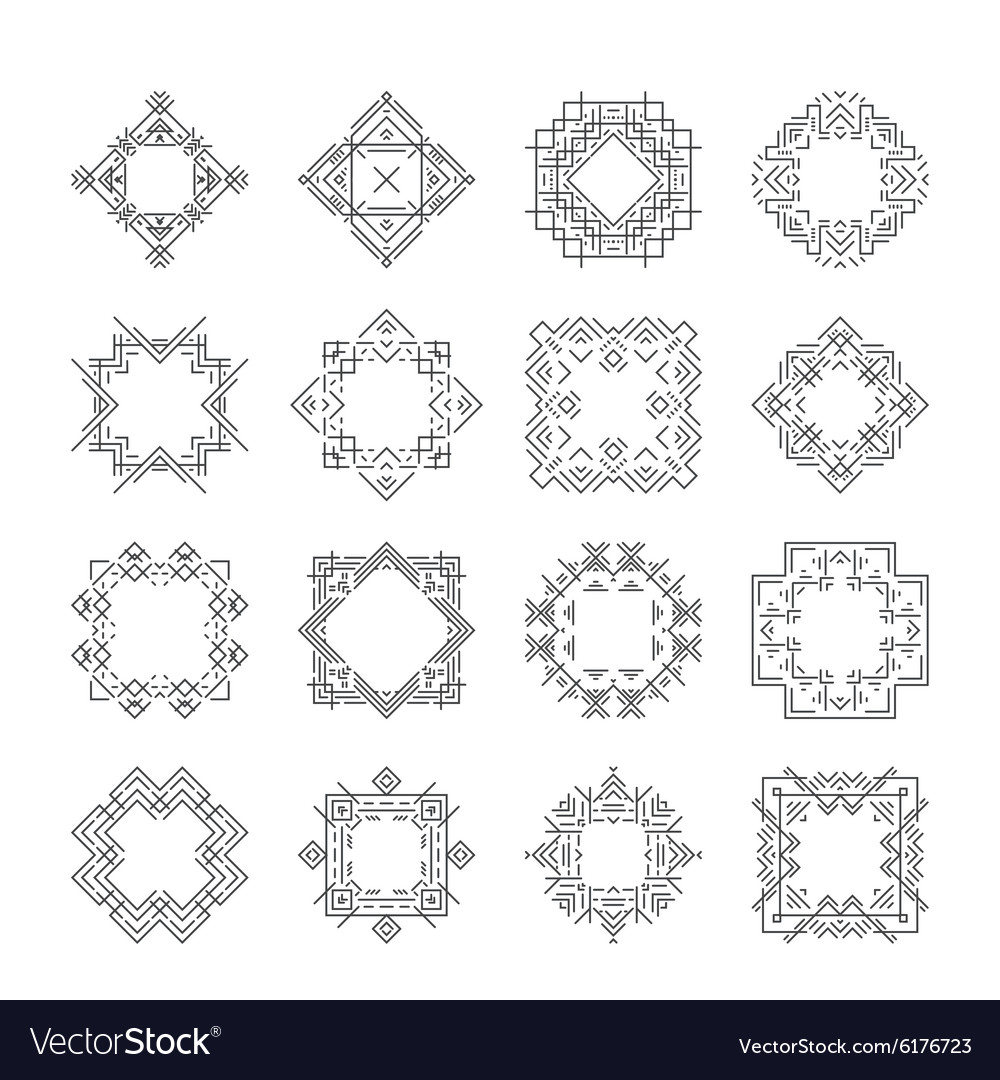 Aztec frames Royalty Free Vector Image - VectorStock