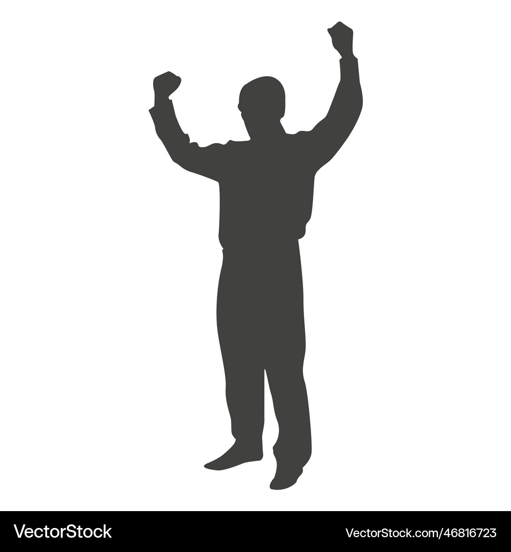 Businessman success silhouette Royalty Free Vector Image