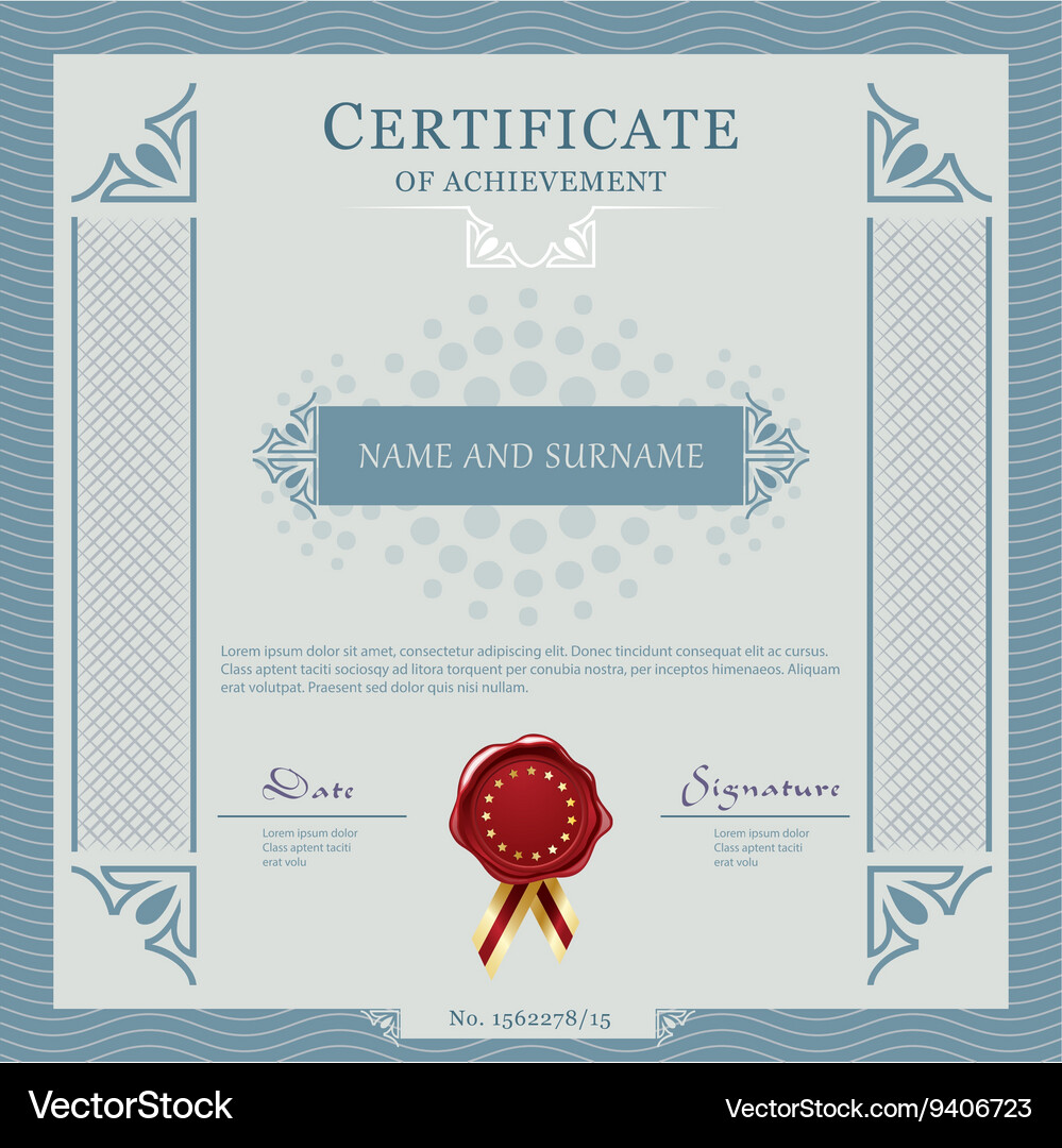 Certificate template Royalty Free Vector Image