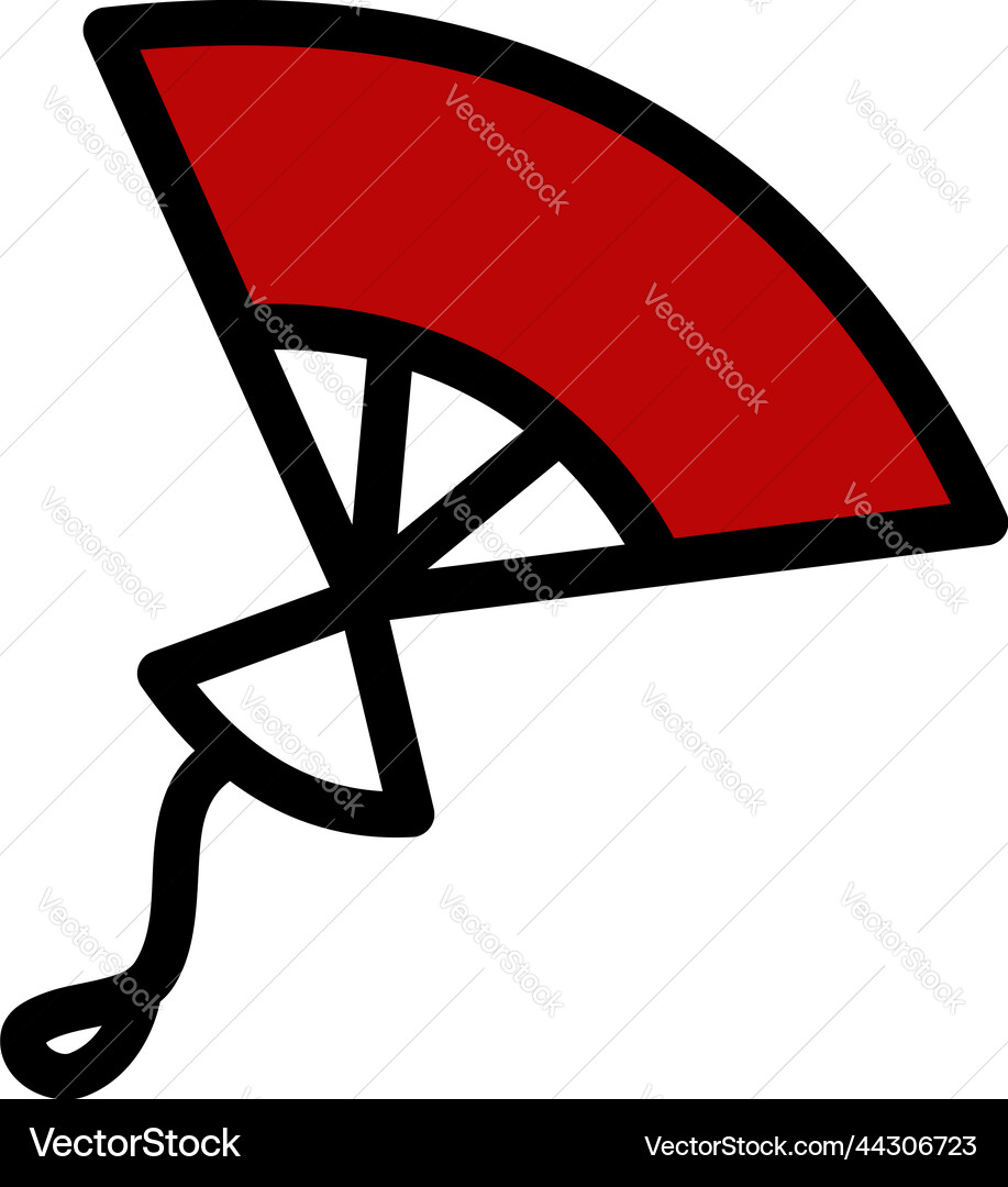 Chinese hand fan on a white background Royalty Free Vector