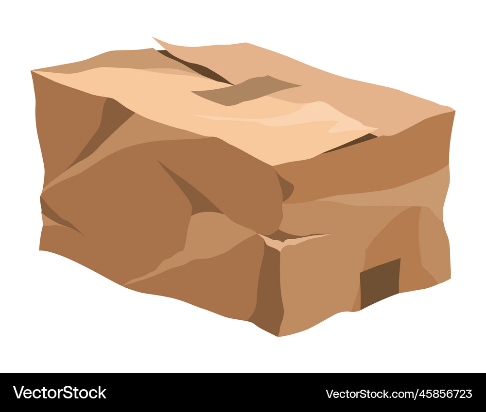 Damaged cardboard box crumpled brown bag Vector Image