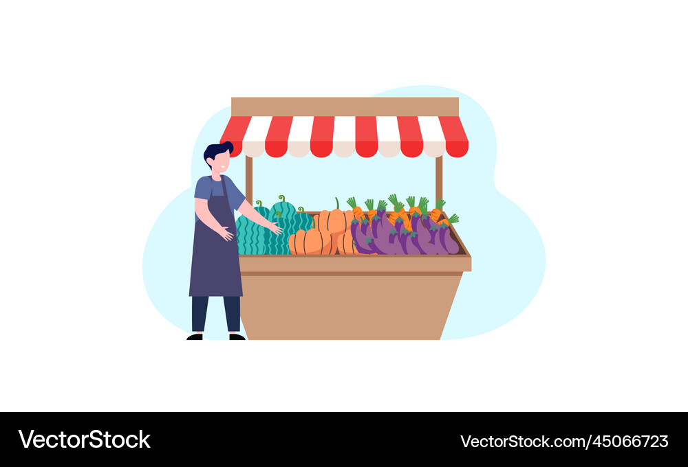 Farmers market concept Royalty Free Vector Image