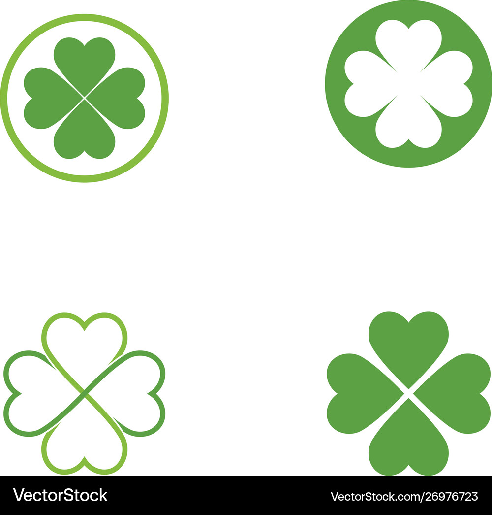 Leaf clover sign iconsaint patrick symboldesign Vector Image